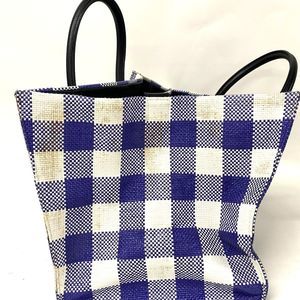 Celine | Bags | Celine Luggage Small Square Phantom Straw Tote Bag ...